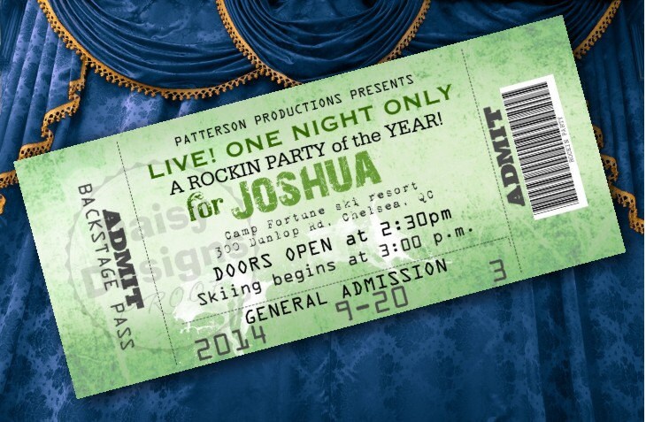 Concert Ticket Invitation Rock Concert Invite - Etsy