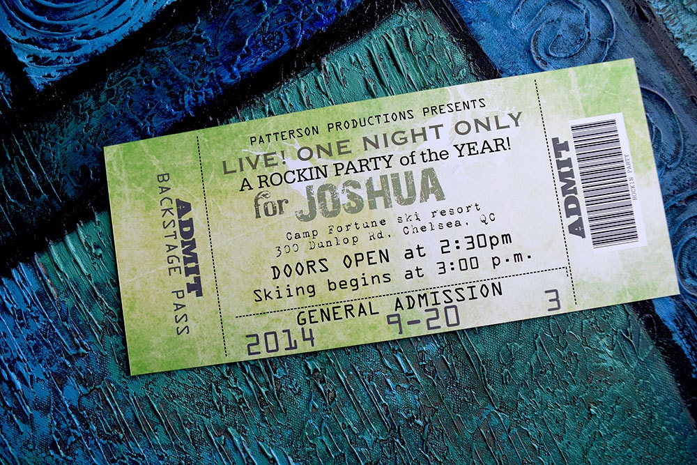 Concert Ticket Invitation Rock Concert Invite - Etsy