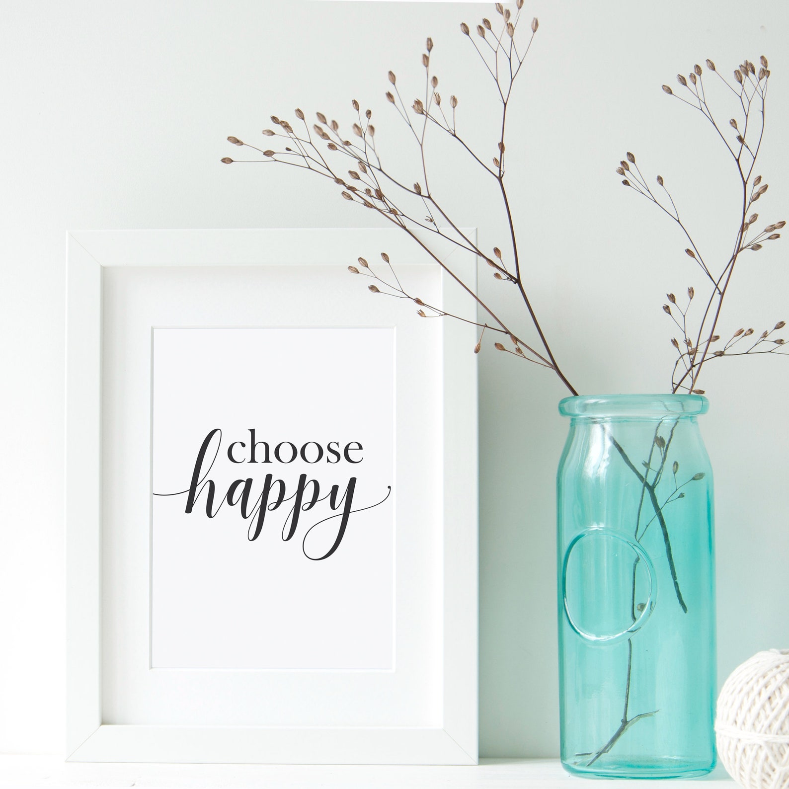 Choose Happy Wall Decor / Printable Instant Download / Home - Etsy
