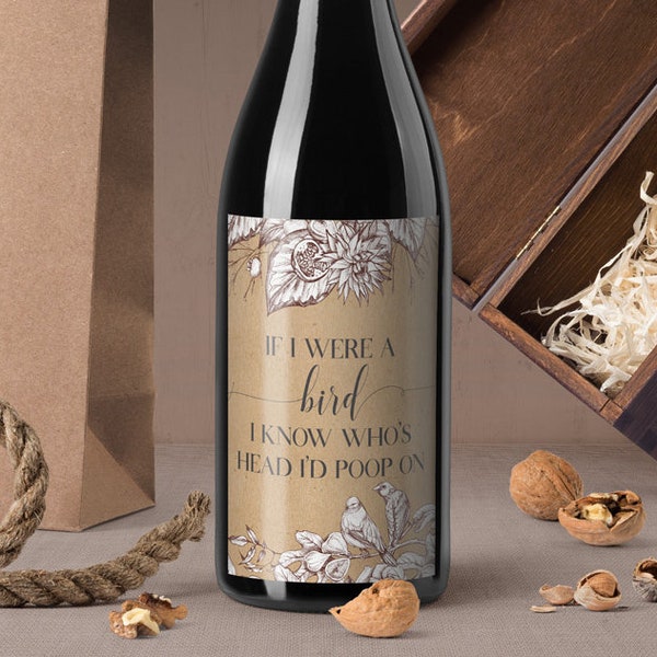 Teacher Gift / Caregiver Gift Wine Label DIY Instant Download ...