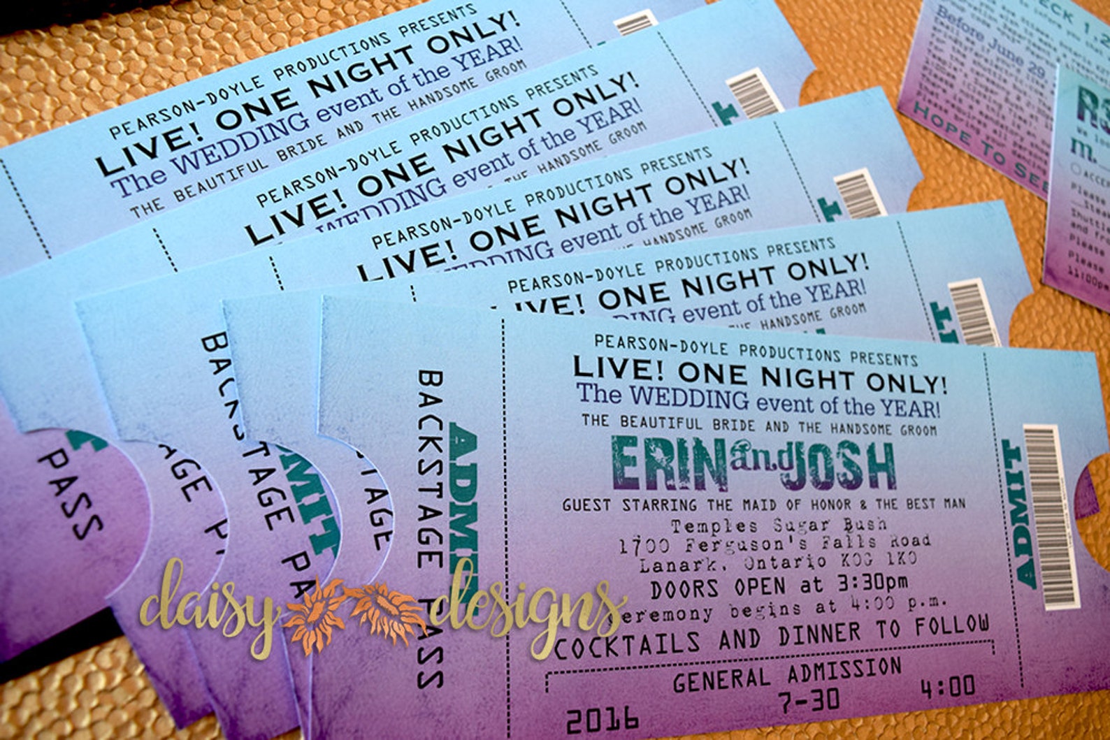 Concert Ticket Invitation / Wedding Ticket Invite / Concert Ticket ...
