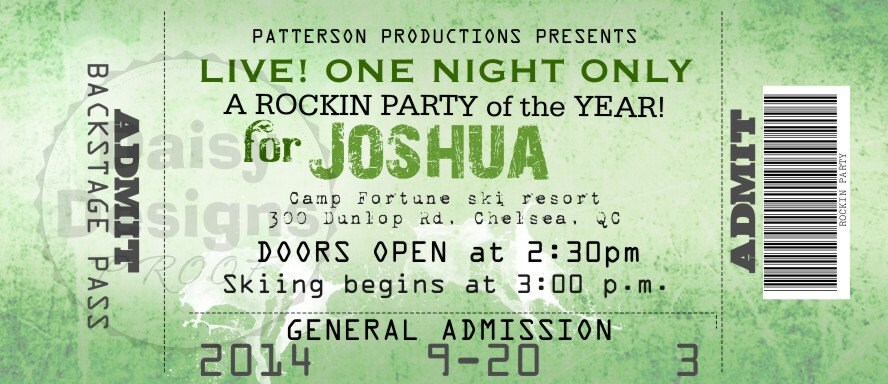 Concert Ticket Invitation Rock Concert Invite - Etsy