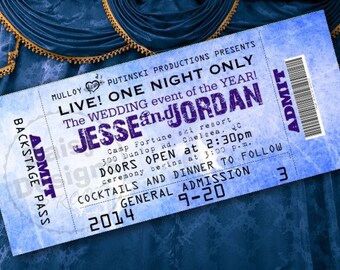 Concert Ticket Invitation Rock Concert Invite | Etsy