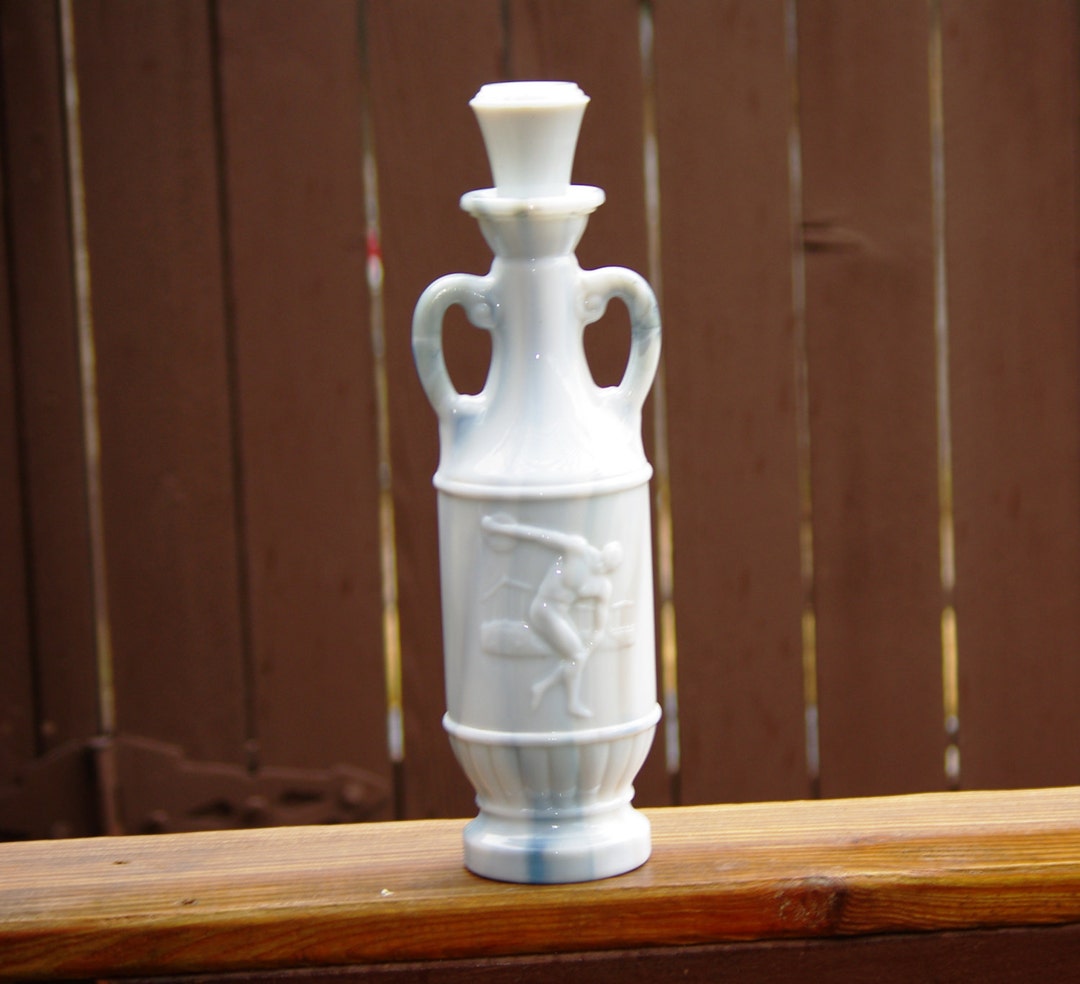 Vintage Jim Beam Whiskey Decanter Discuss Thrower Faux Marble, Barware ...