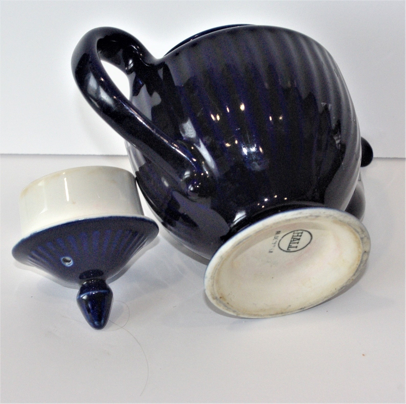 Vintage Hall Cobalt Blue Teapot 6 Cup Made in USA - Etsy