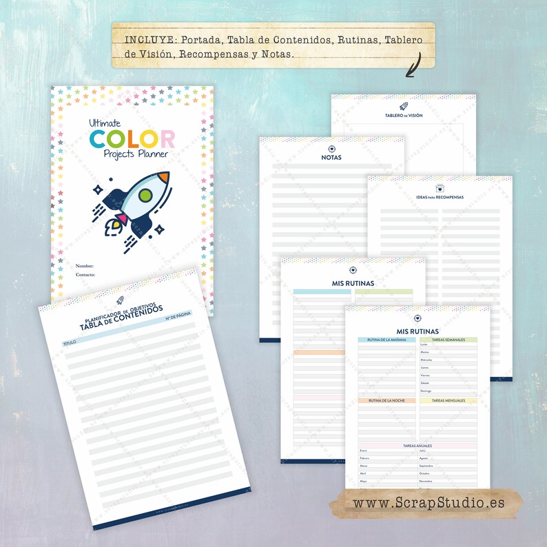 Project Planner Bundle PDF A5 Printable, Turns Objectives Into Tasks, Brainstorming, Project ...