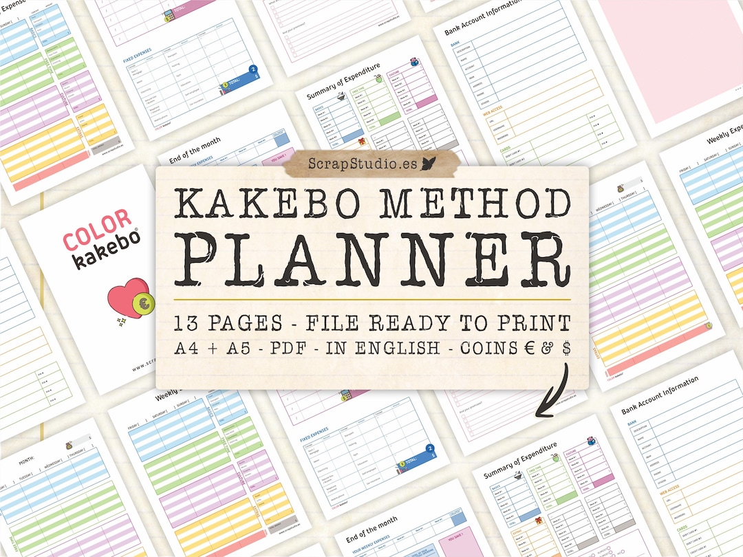 Kakebo Method Budget Planner | Printable Financial Organizer in English ...