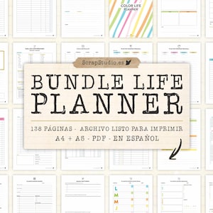 A4-A5 PDF Life Planner, Printable Life Planner, Life Folder, Household ...