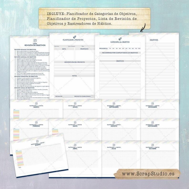 Project Planner Bundle PDF A5 Printable, Turns Objectives Into Tasks, Brainstorming, Project ...