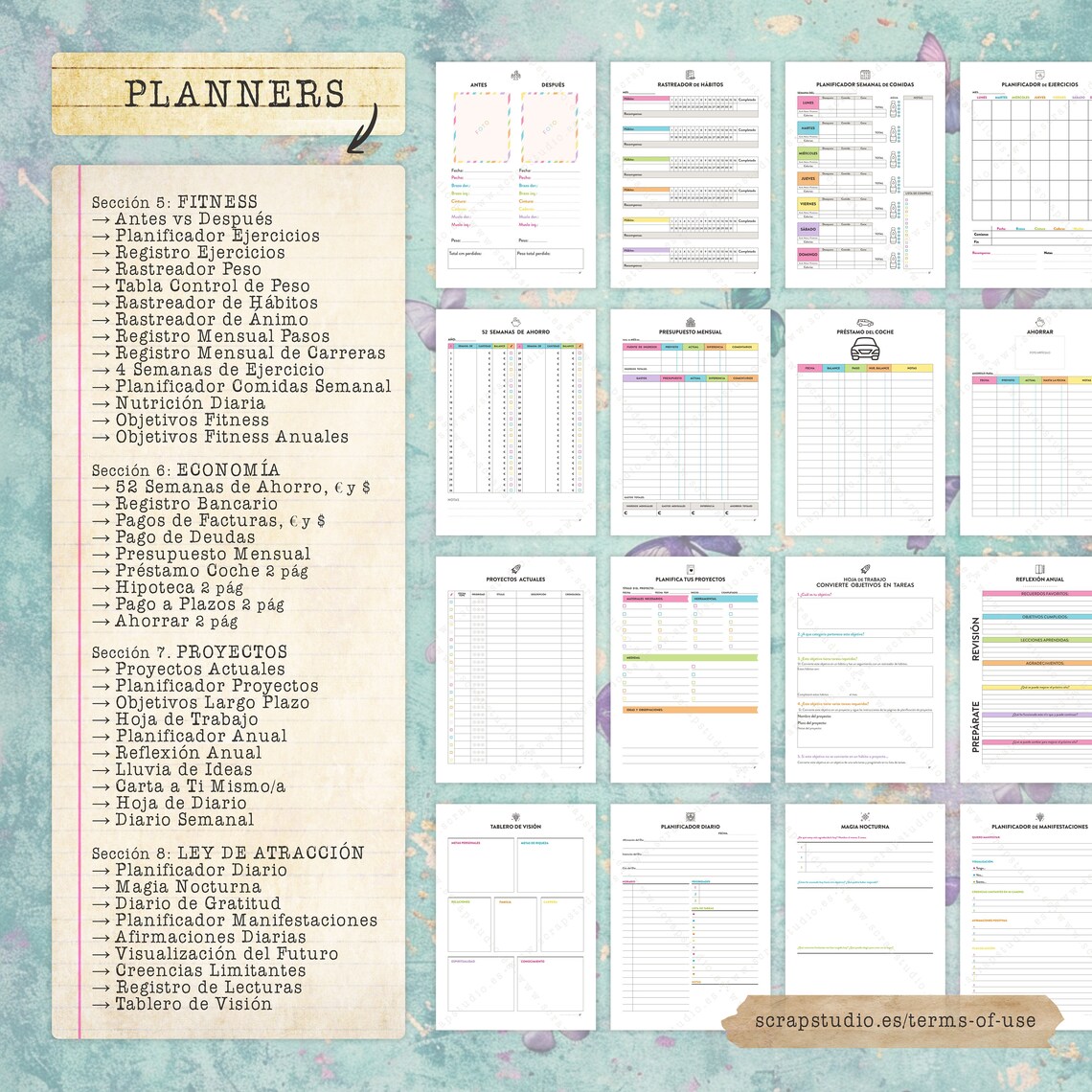 A4-A5 PDF Life Planner, Printable Life Planner, Life Folder, Household ...