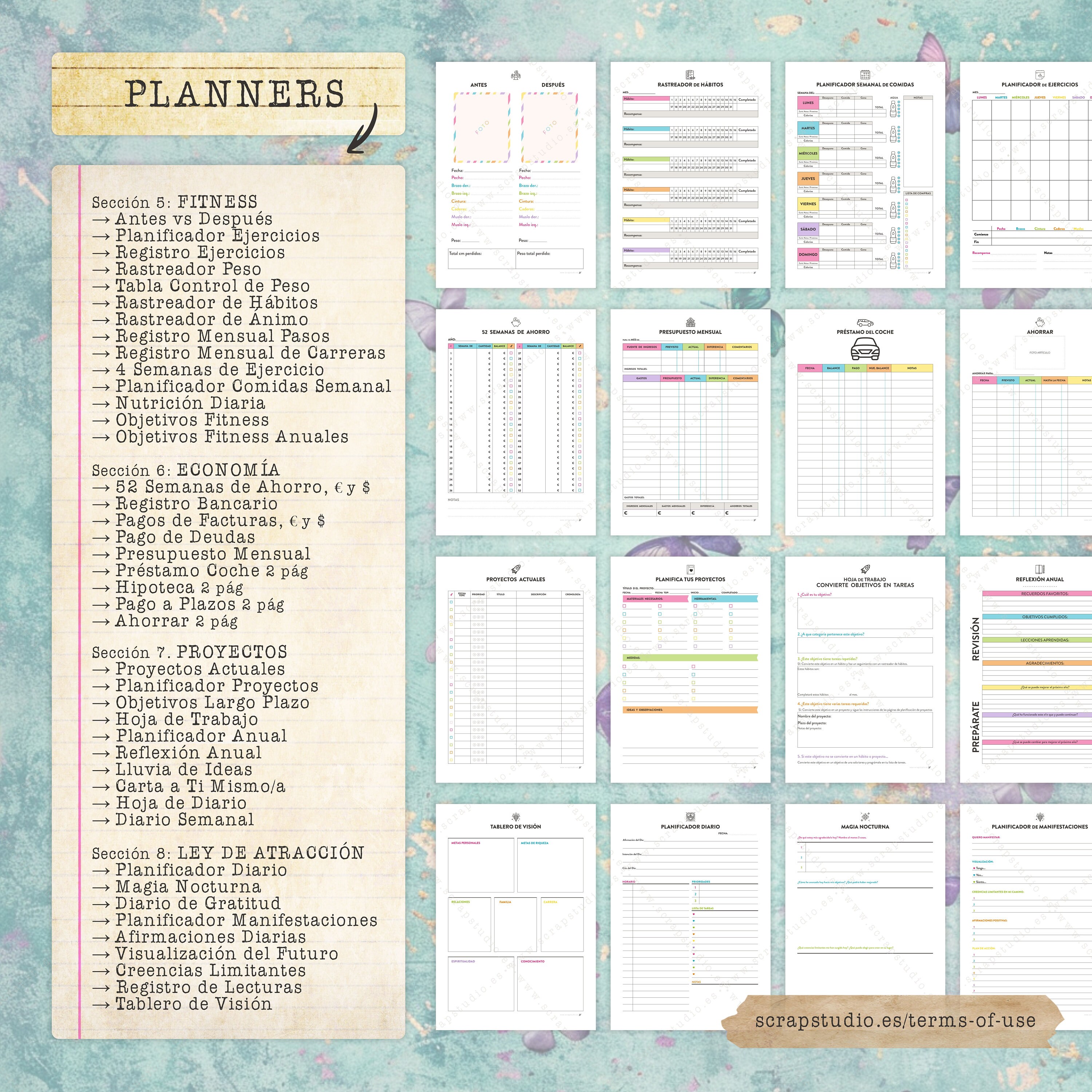 A4-A5 PDF Life Planner, Printable Life Planner, Life Folder, Household ...