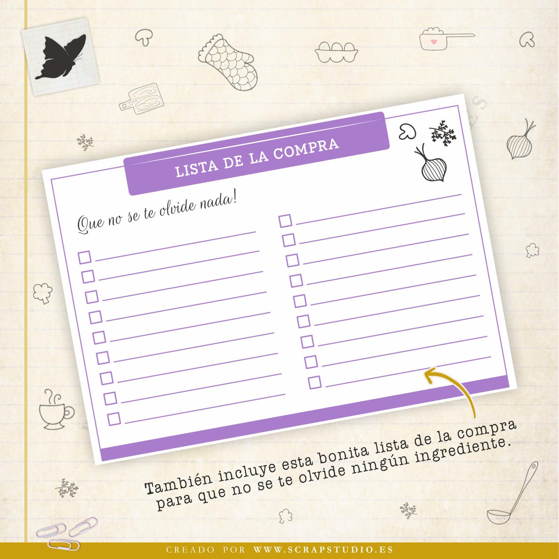 Recipe Book Editable Recipe Templates Printable A5 PDF SPANISH Instant ...