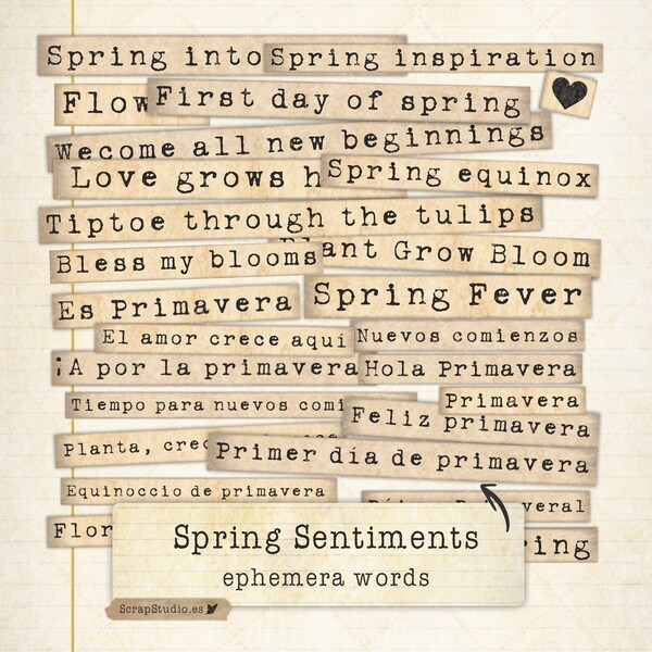 Spring Words - Etsy