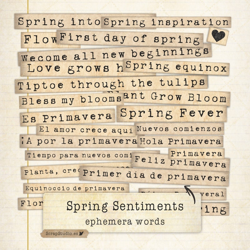 Spring Words - Etsy