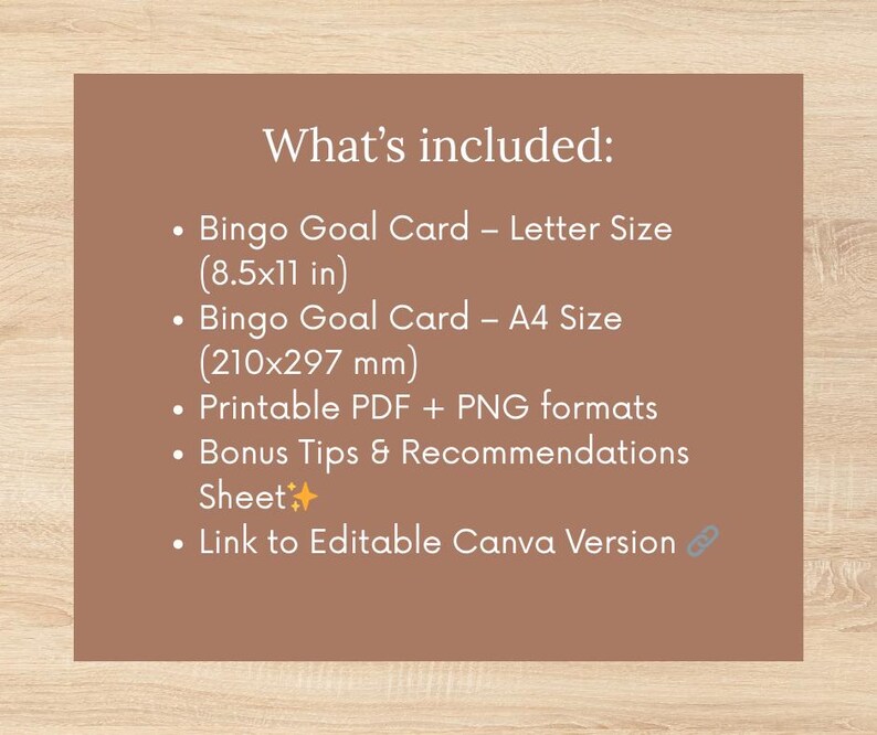 2026 Goal Setting Bingo Card Printable, Digital Download, Editable ...
