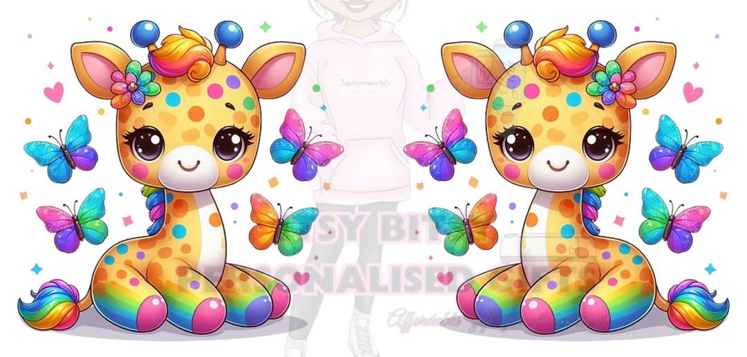 Giraffe 16oz Wrap Png Download Uv Dtf Sublimation - Etsy