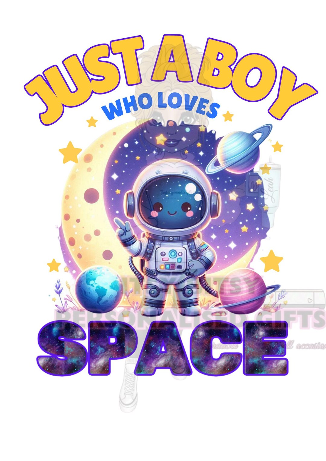 Just a Boy Who Loves Space Png Download Sublimation Dtf Stickers Uv Dtf - Etsy