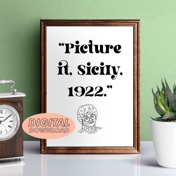 The Golden Girls Sophia Picture It Sicily 1922 - Etsy UK