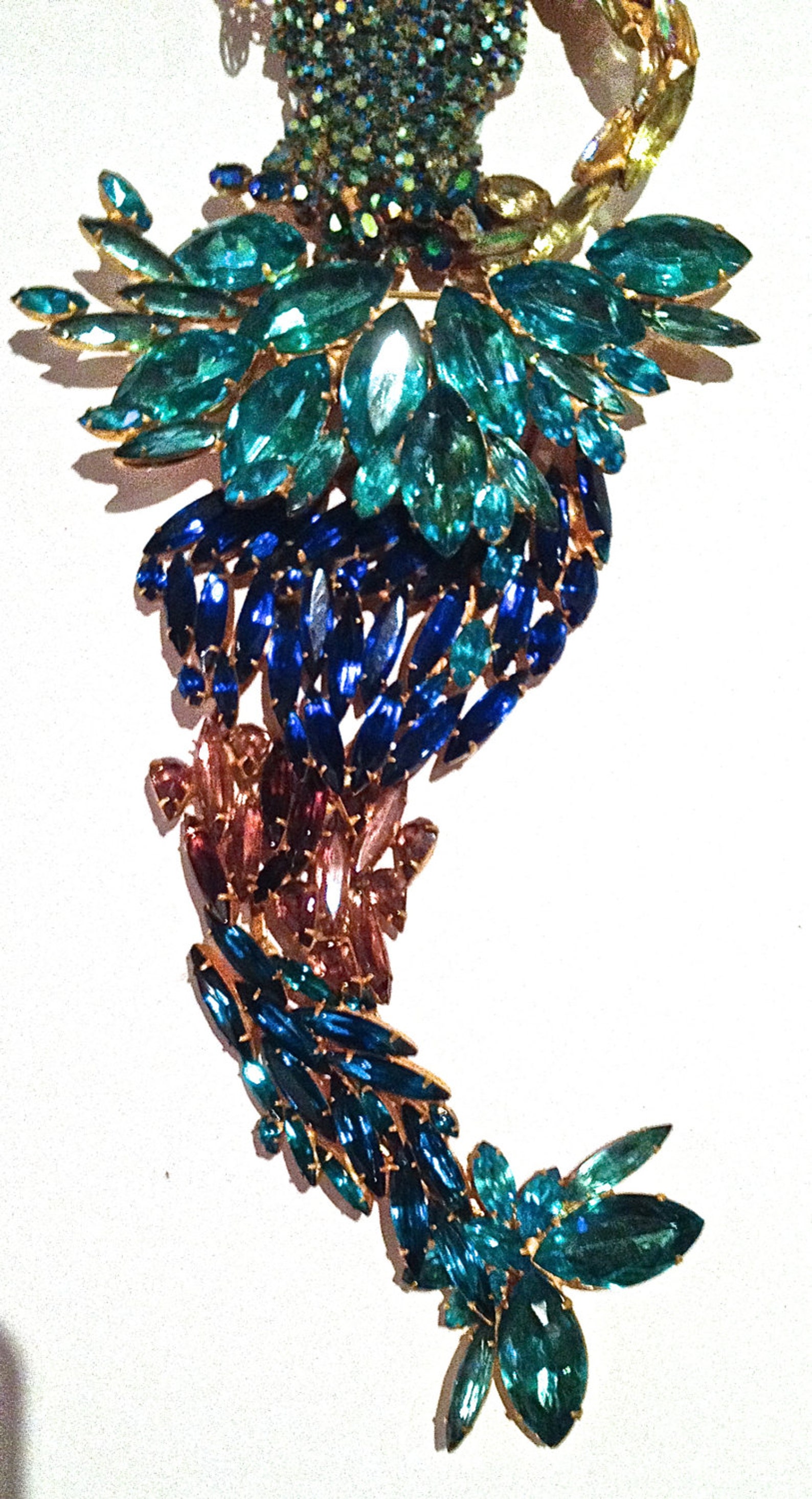 Gigantic David Mandel Mermaid Brooch With Swarovski Gems - Etsy