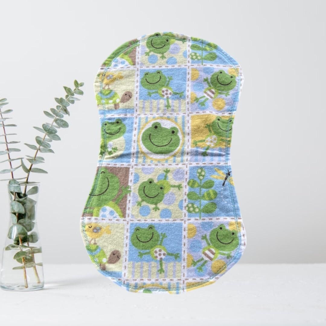 Burp Cloth, Gender Neutral Baby Shower Gift, Froggie, Green Burp Cloth ...