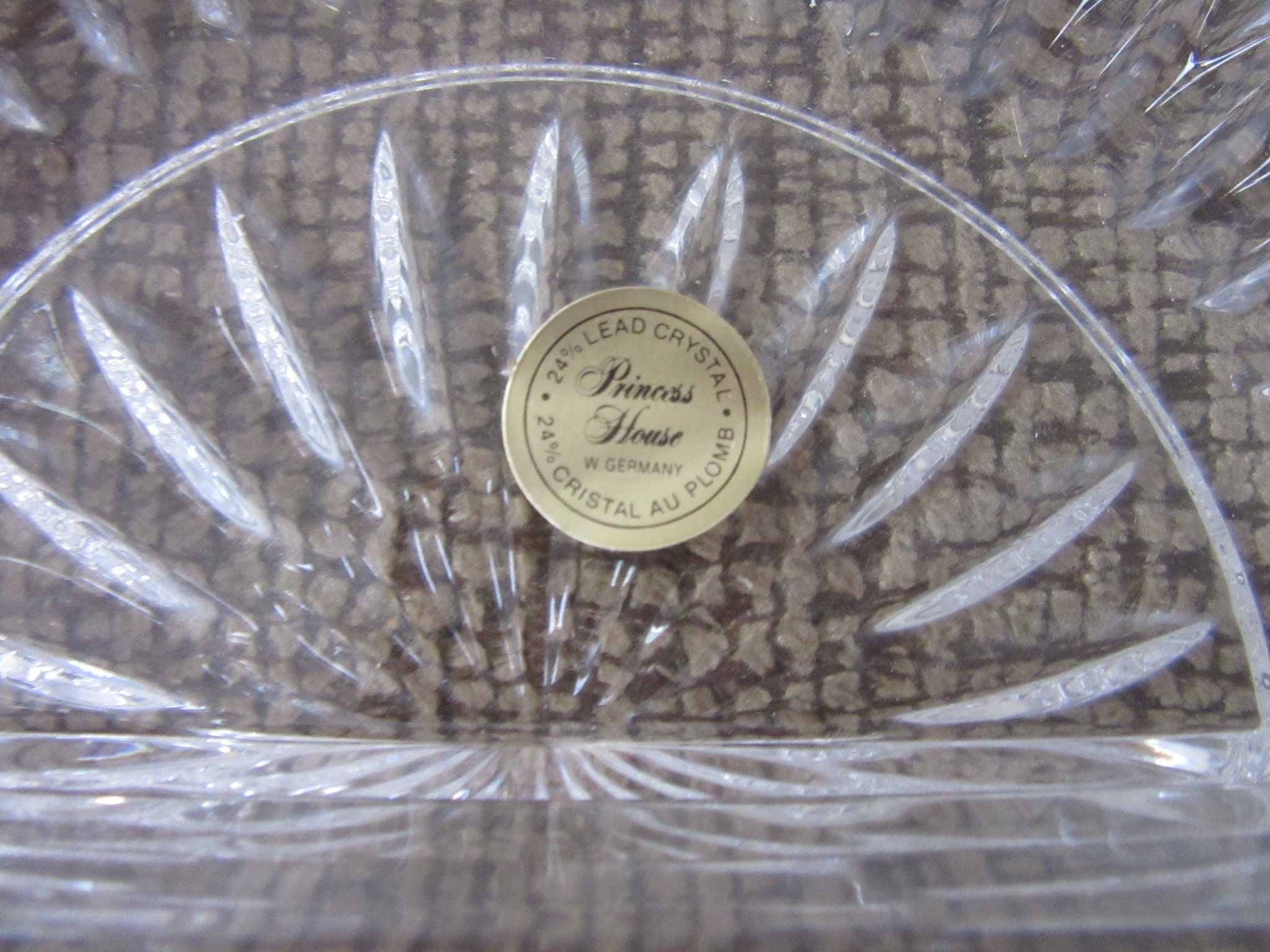 Princess House Lead Crystal Vintage Divided Serving Dish. in Original ...