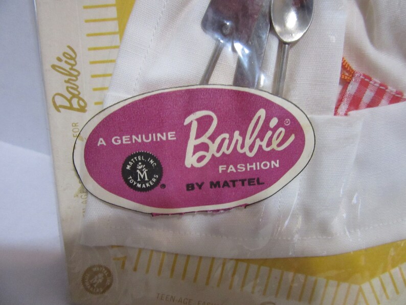 Vintage Teen Age Fashion Vintage Barbie & Midge Apron and Utensil Pak ...