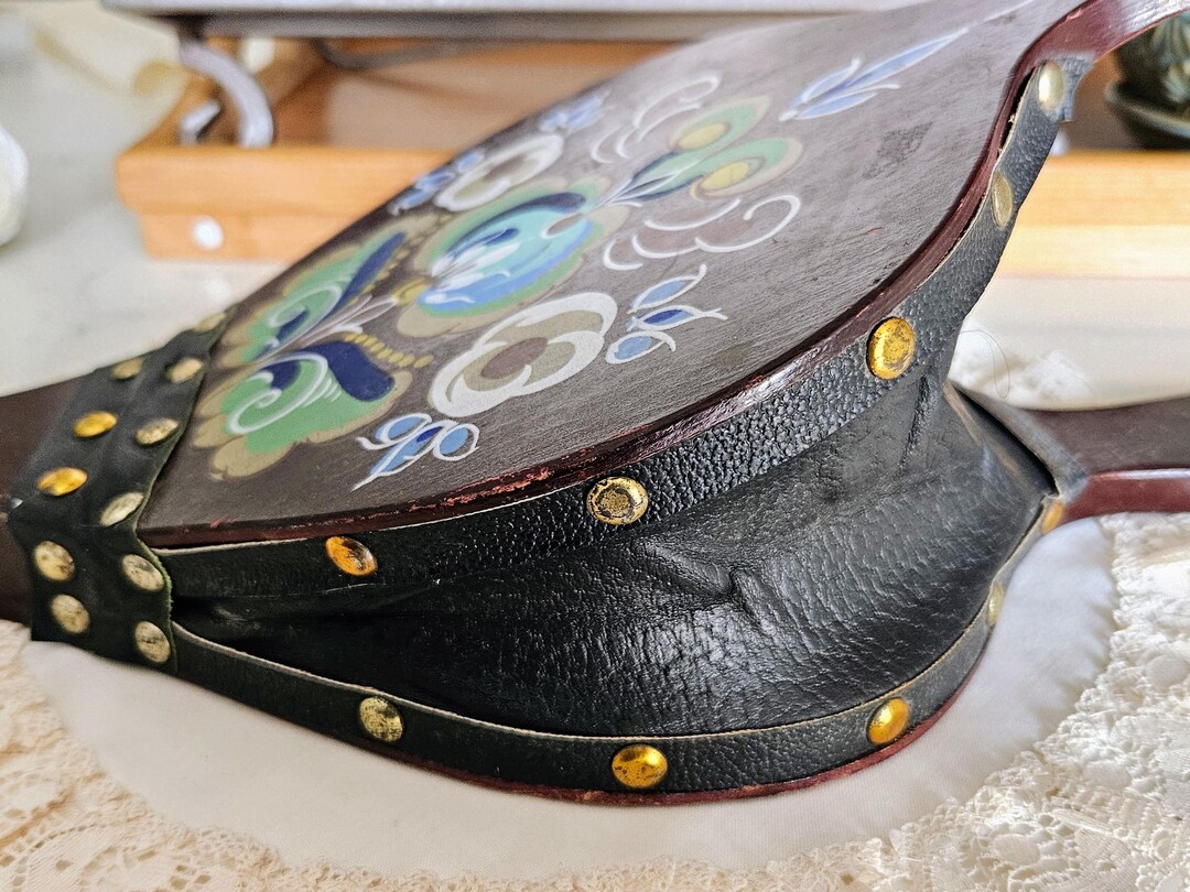 Vintage Hand Painted Wooden Bellows, Rustic Bellows, Air Bag, Fire ...
