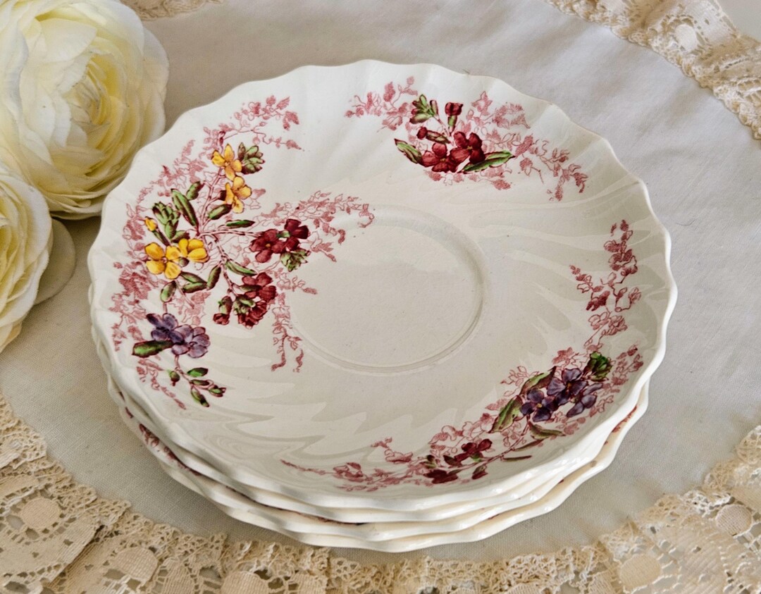 Set of 4 Spode Copeland Fairy Deli Replacement Saucers for Teacups ...