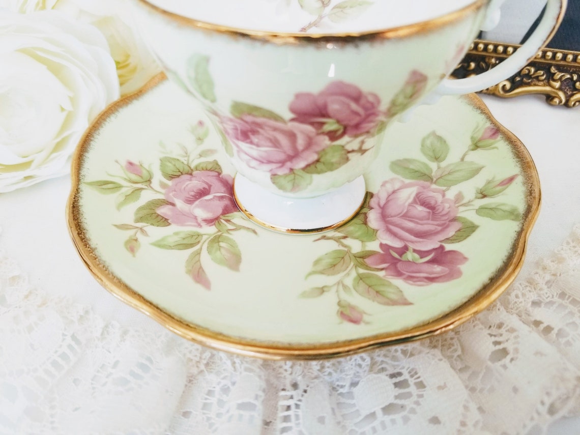 Vintage E.B Foley Teacup and Saucer Set Bone China Made in | Etsy