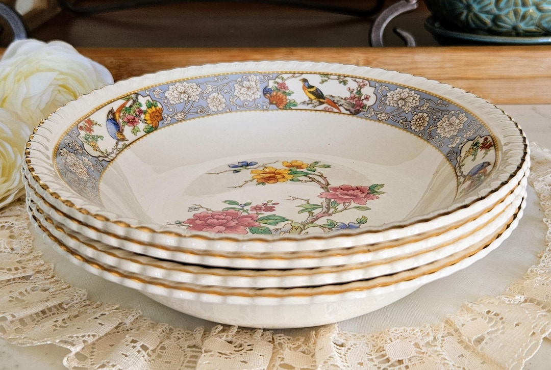 Set of 4 Vintage Johnson Brothers the Vigo Old England Soup Bowls, Made ...