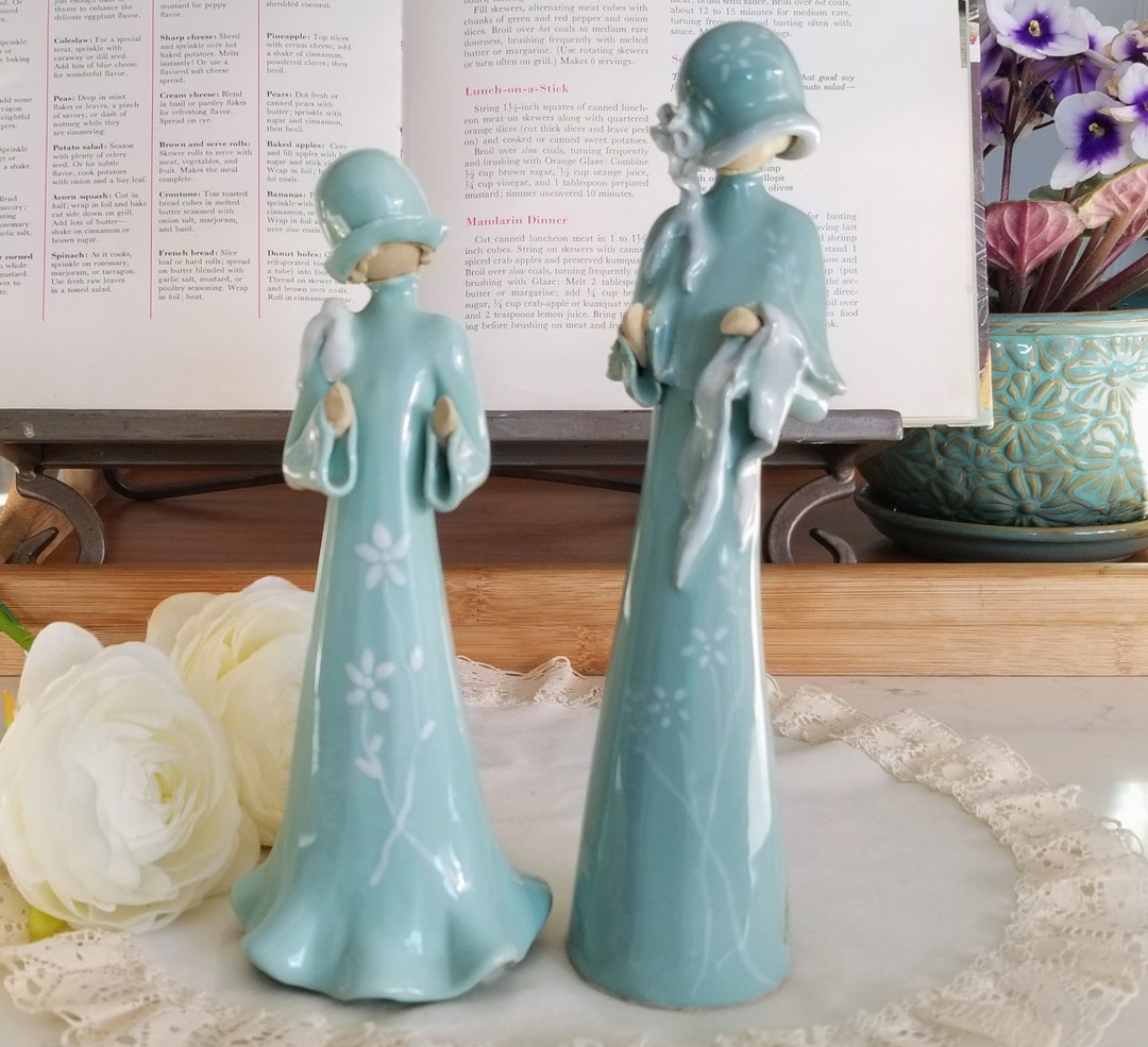 Set of 2 Vintage Louise Auger Ceramic Figurines, Made in Quebec, Canada ...