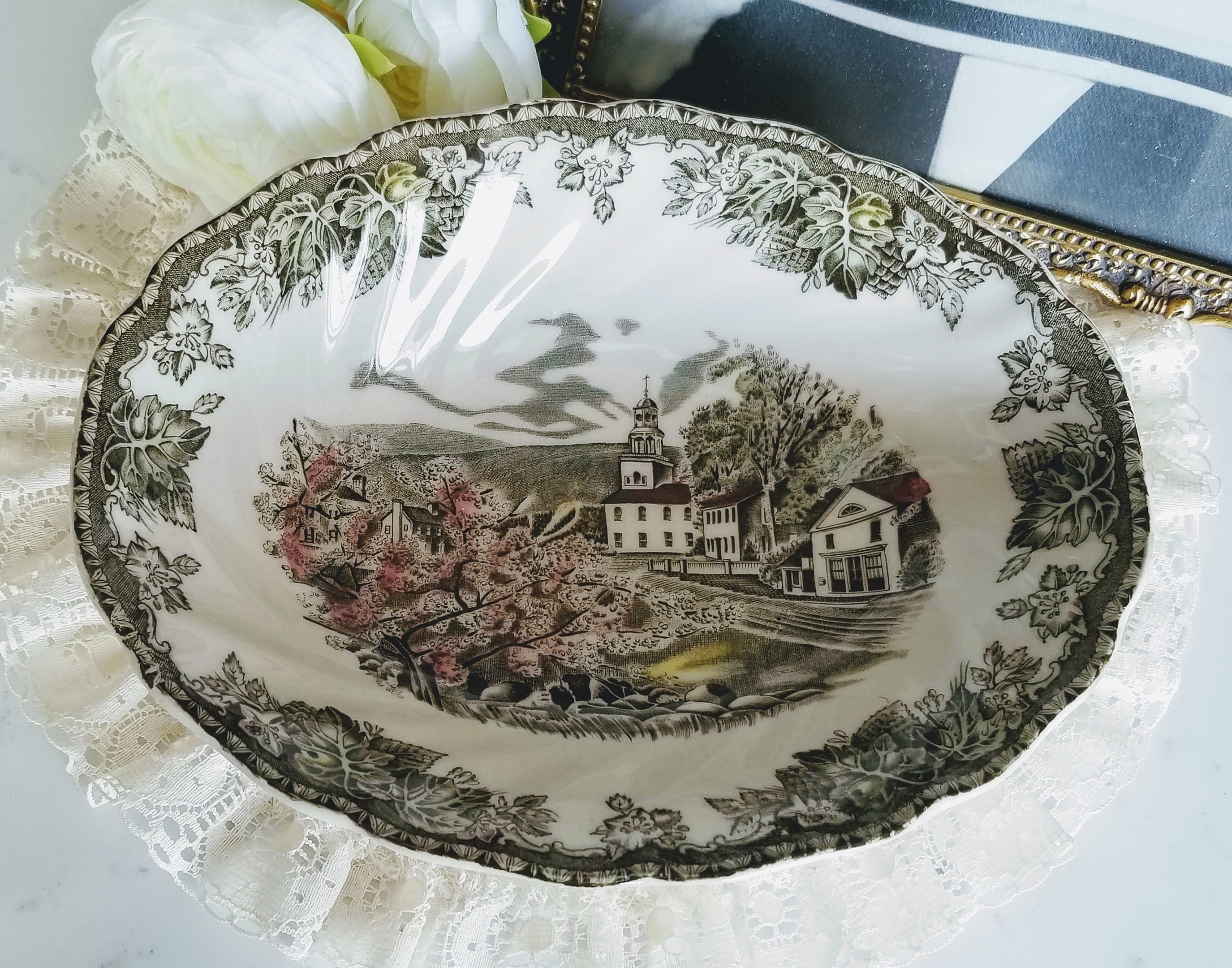 transferware vintage dinnerware Made in England china replacement ...