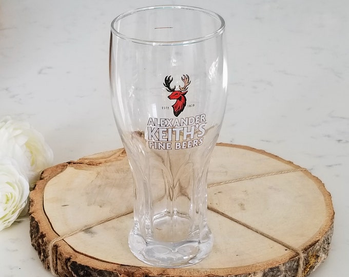 Vintage Alexander Keith's Pilsner Pint Glass. Etched-glass Branding ...