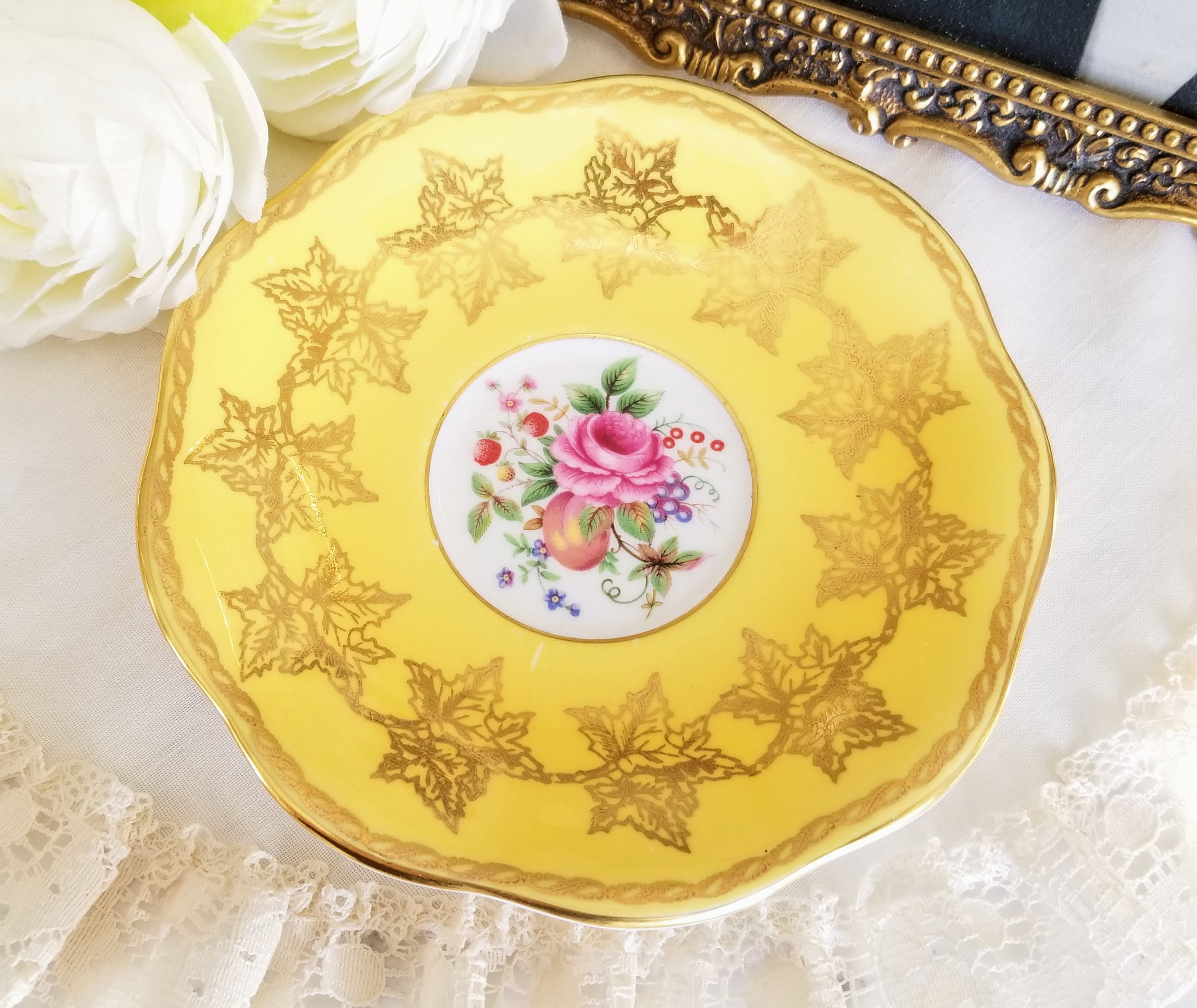 Vintage E.B. Foley Teacup and Saucer Set Bone China Made in | Etsy