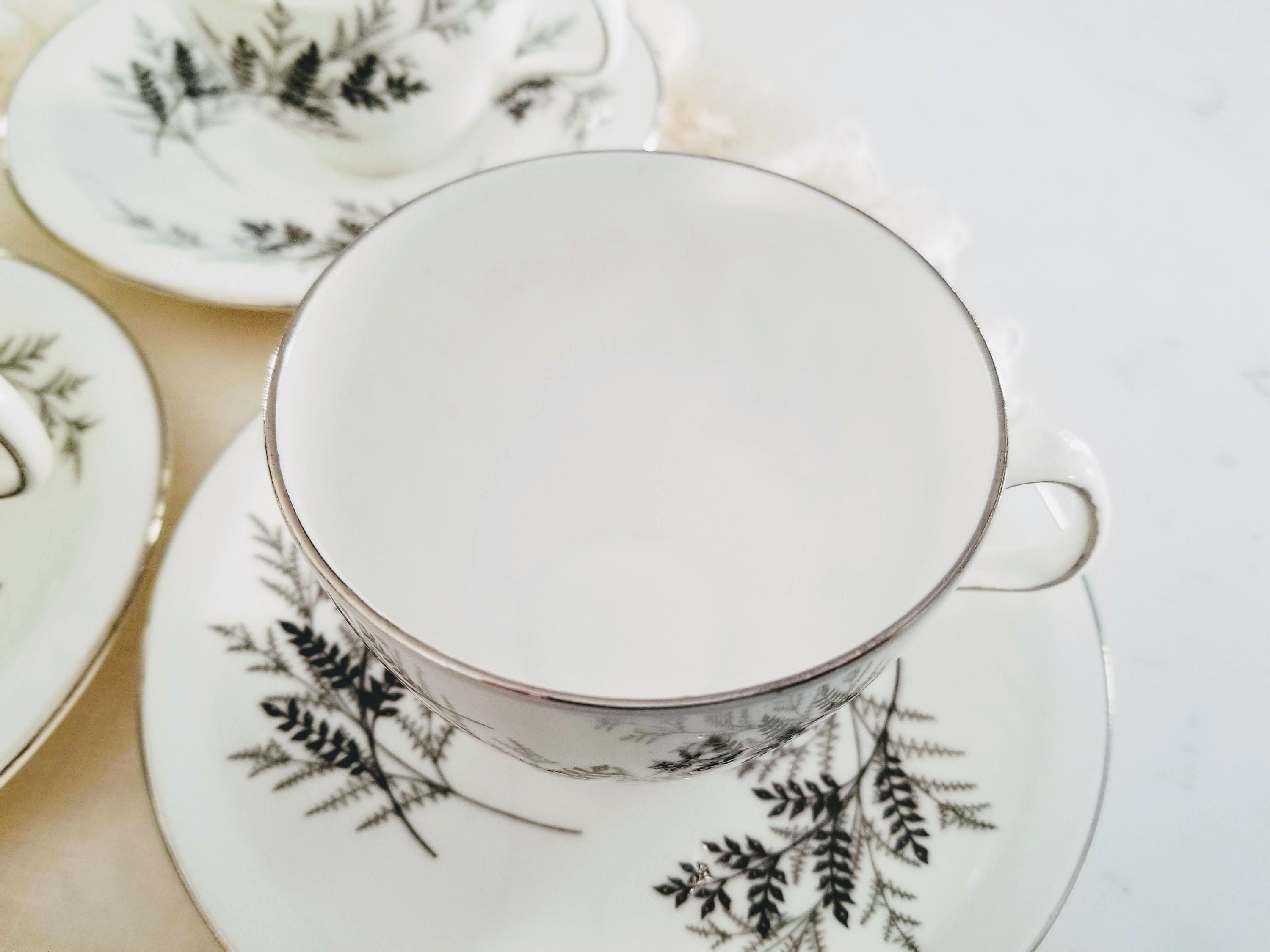 Set of 3 Vintage E.B. Foley Numbered Teacup and Saucer Sets | Etsy
