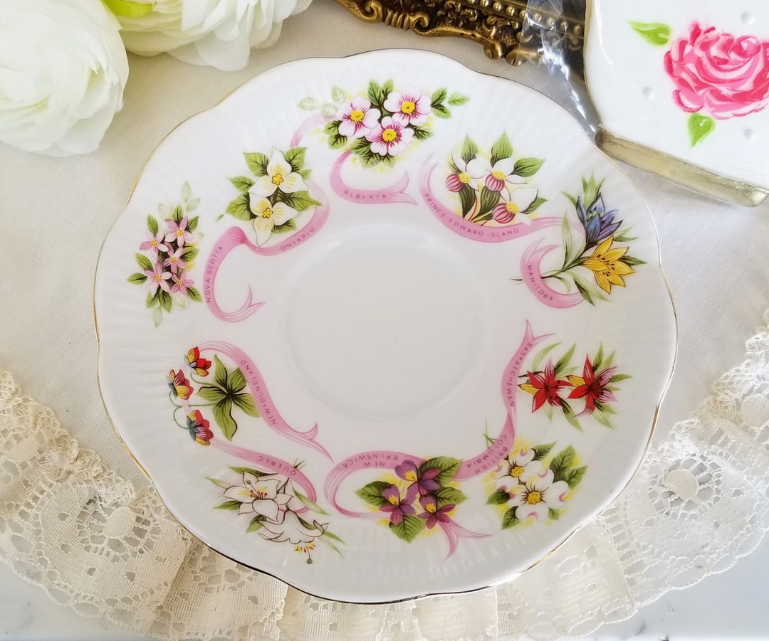 Vintage Royal Albert Our Emblem Dear Canada Replacement Saucer for a ...