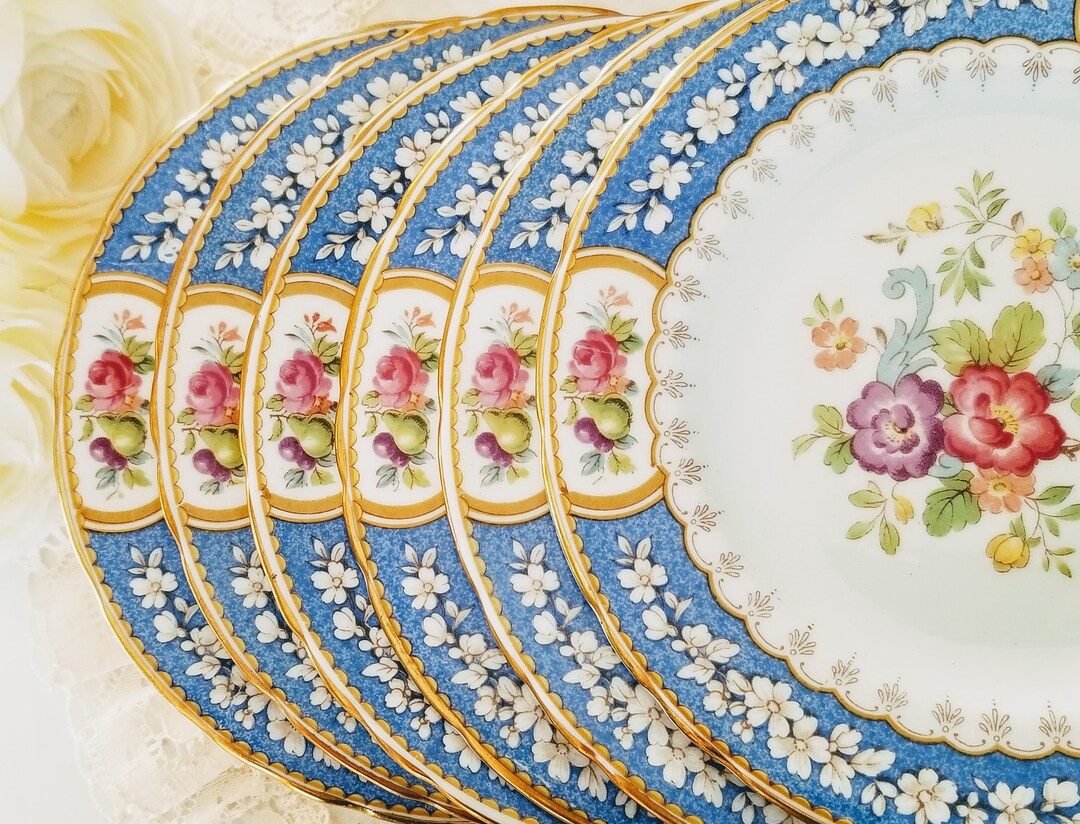 Set of 6 Sutherland China H&M Evesham Cake/bread and Butter Plates ...