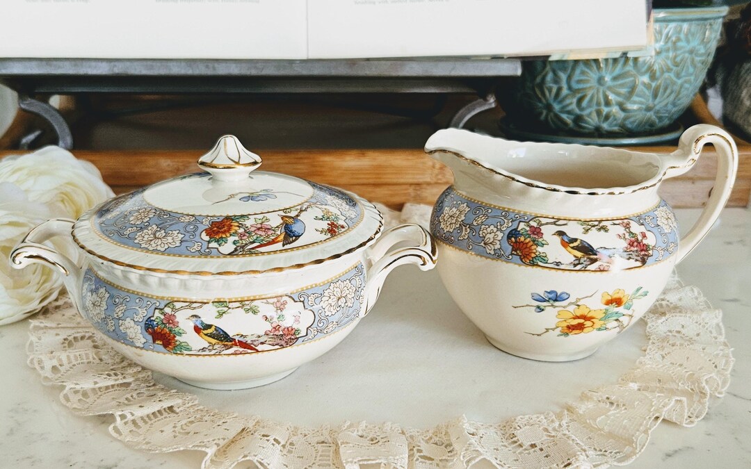 Vintage Johnson Brothers the Vigo Old England Creamer and Lidded Sugar ...