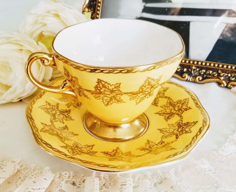 Vintage E.B. Foley Teacup and Saucer Set Bone China Made in - Etsy