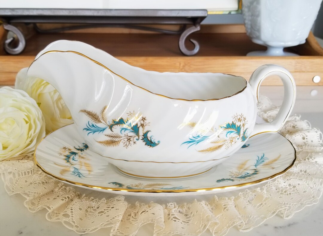 Vintage Royal Adderley (ridgway) Golden Rhapsody Gravy Boat and ...