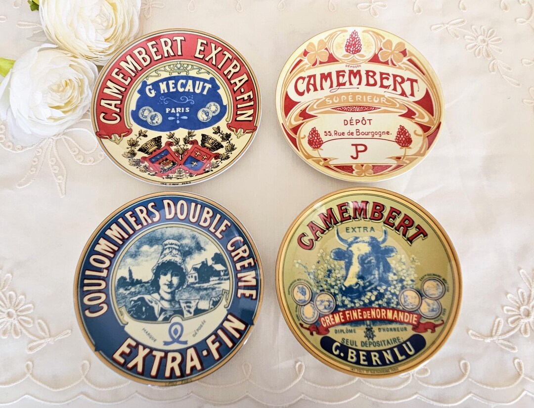 Set of 4 Vintage 5'' BIA Camembert/brie Cheese Plates, Vintage ...