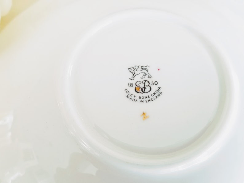 Vintage E.B. Foley Teacup and Saucer Set Bone China Made in - Etsy