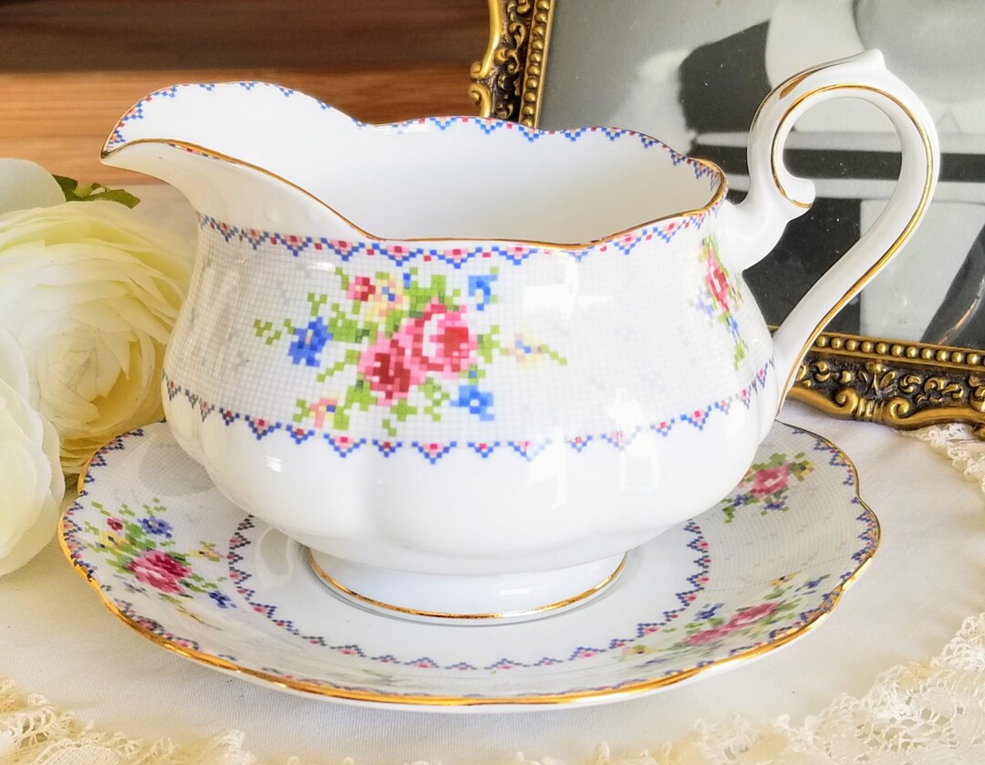 Royal Albert Petit Point Gravy Boat and Saucer/underplate, Hampton ...