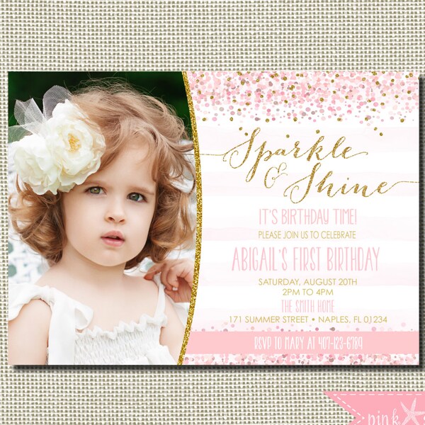 Sparkle and Shine Invitations - Etsy