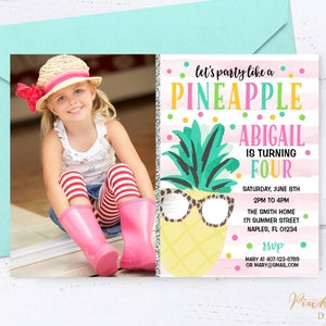 Pineapple Invitation, Pineapple Birthday Invitation, Party Like a ...