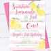 Lemonade Birthday Invitation Lemonade Stand Invitation - Etsy