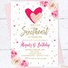 Heart Birthday Invitation, Valentine Invitation, Hearts Invitation ...