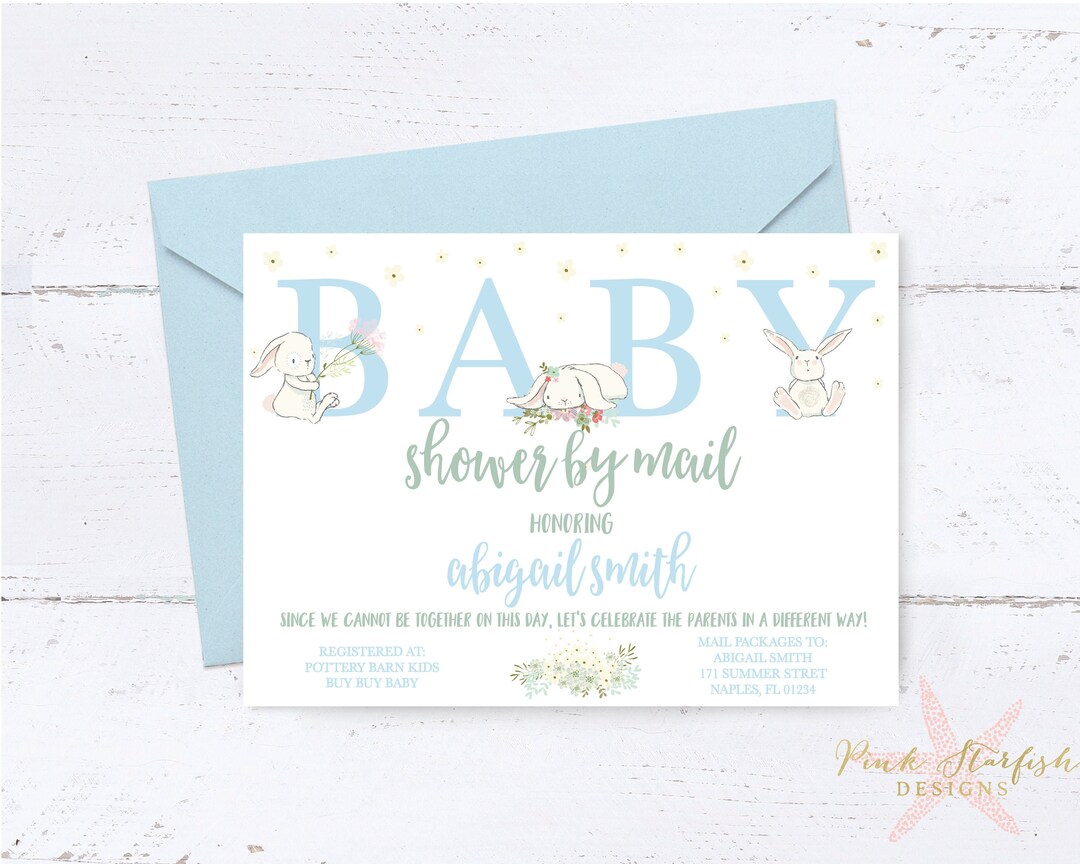 Baby Shower by Mail Virtual Baby Shower Long Distance Baby - Etsy