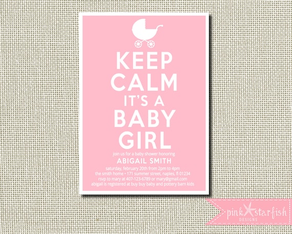 Keep Calm Its A Baby Girl