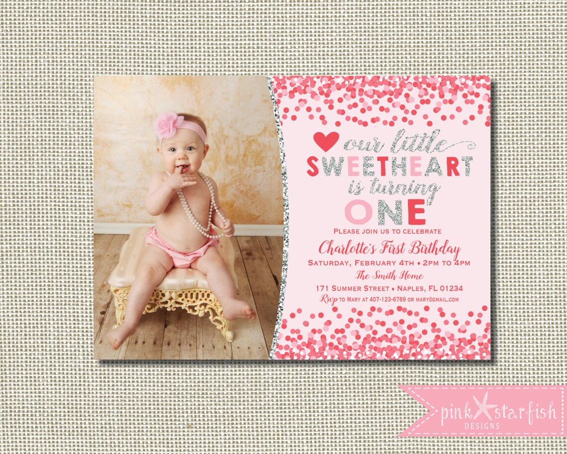 Heart Birthday Invitation Valentine Invitation Hearts - Etsy